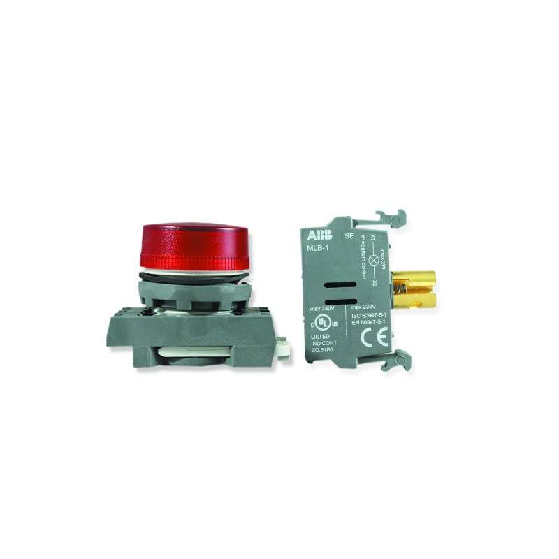 Piloto Modular Rojo ABB con Base sin Led PIMR00